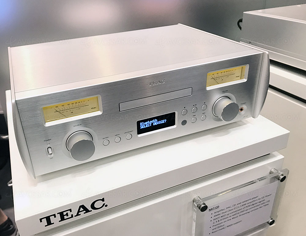 Système stéréo tout en un Teac NR-7CD, ampli + Dac + lecteur CD audio + lecteur réseau